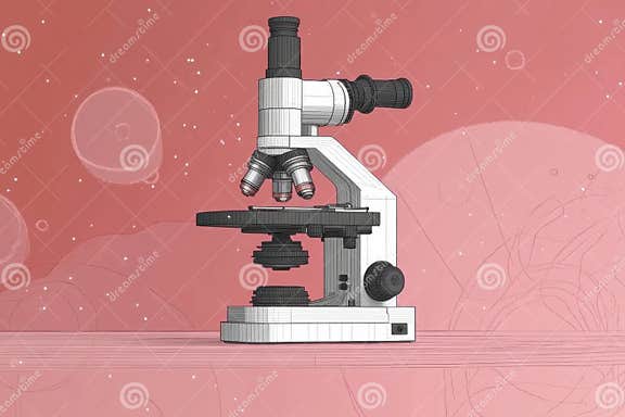 Minimalistic Microscope Design on Abstract Space Background for ...