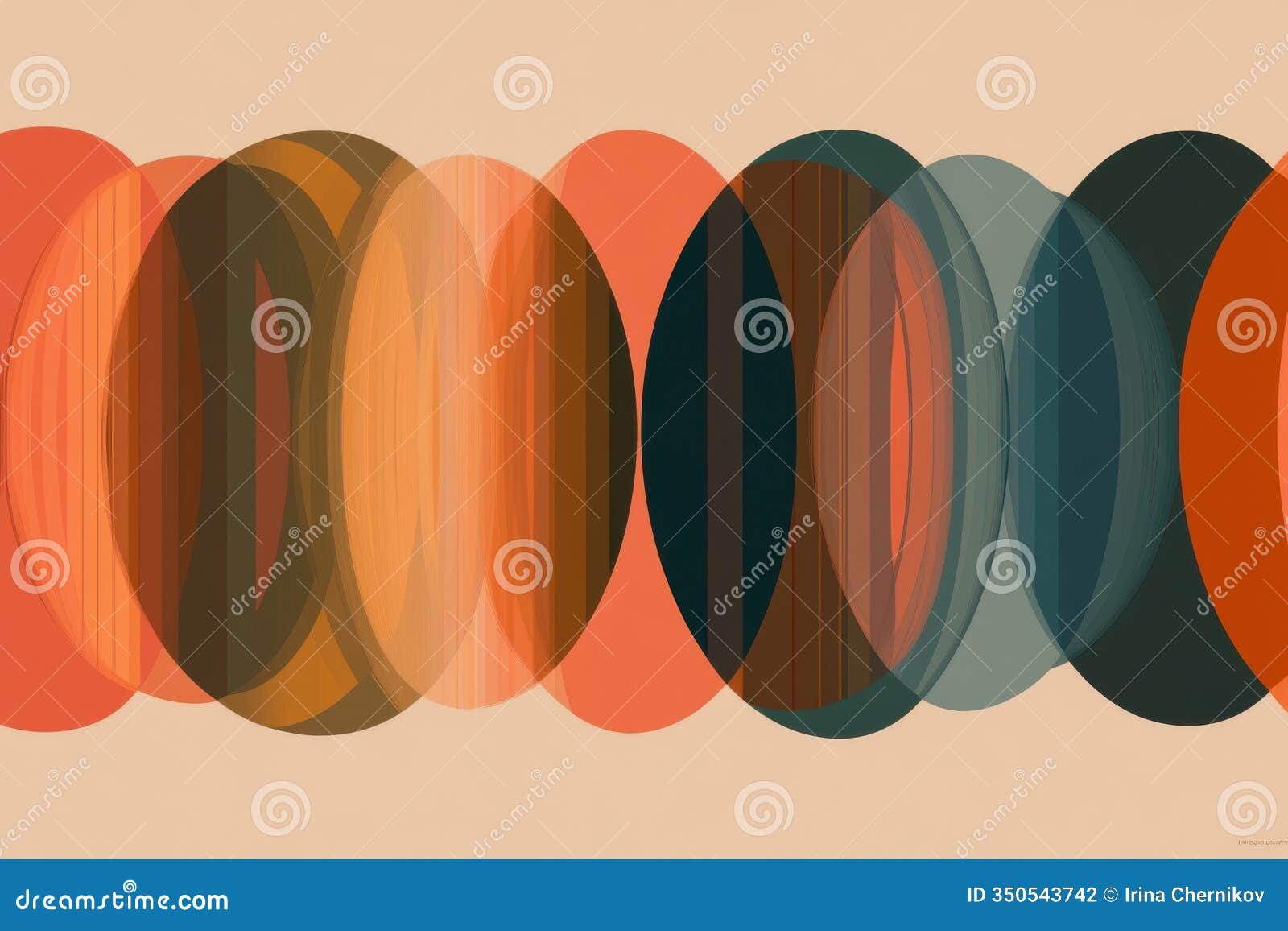 Minimalistic Modern Abstract Art with Overlapping Colorful Circles for ...