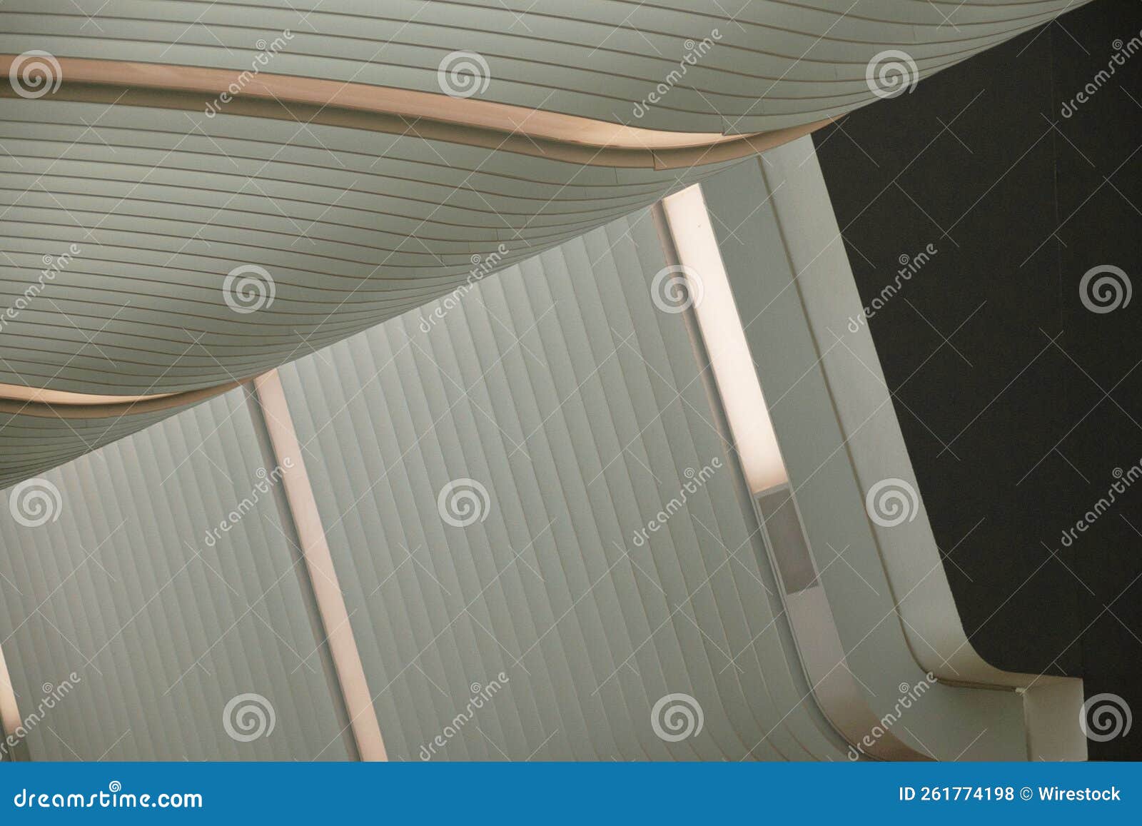 Minimalistic Modern Design of a Wall with Curvy Lines Stock Photo ...