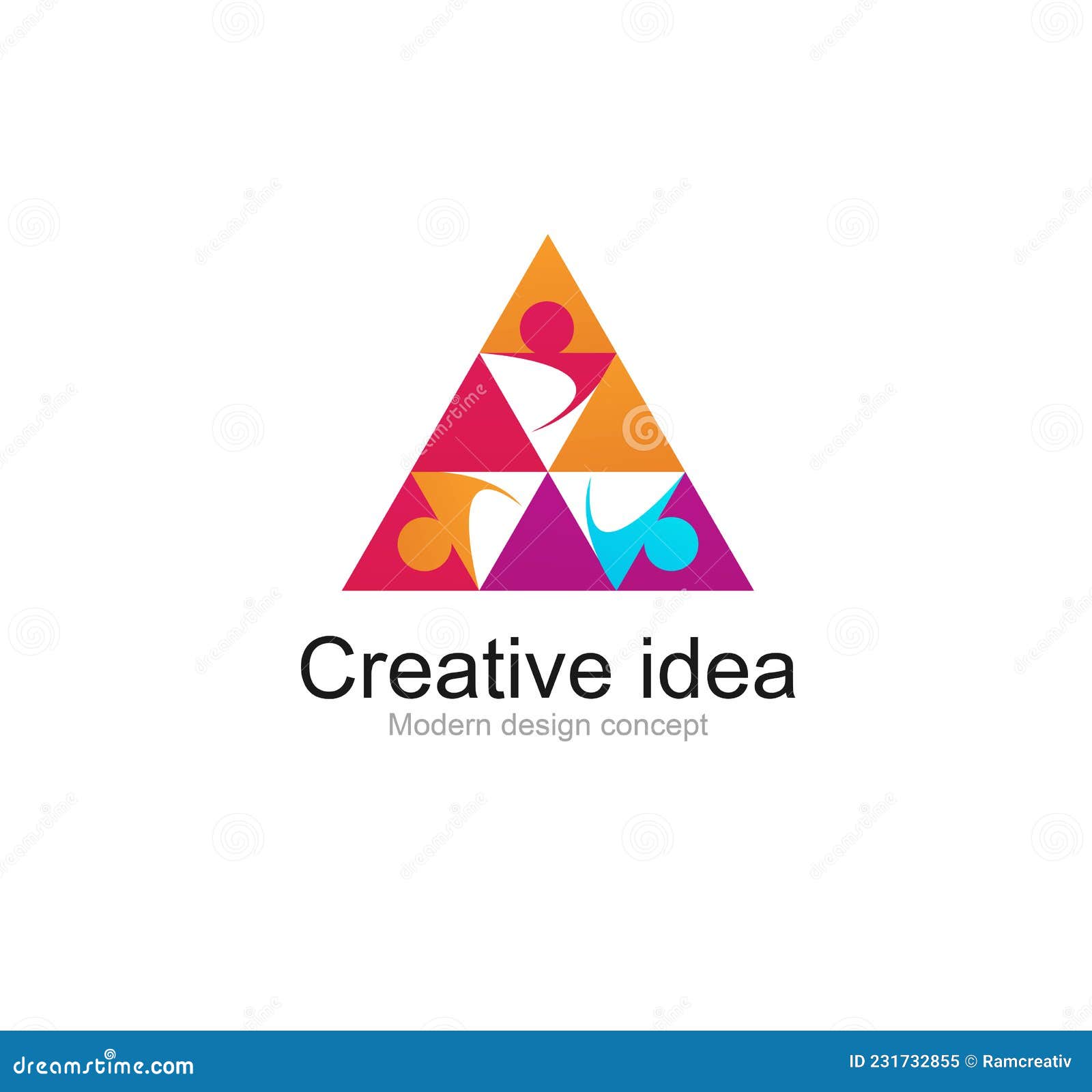 Minimalistic Modern Icon with Triangles. Logo Design Element with ...