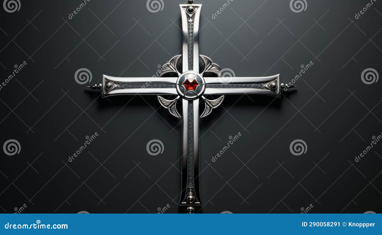 Minimalistic Catholic Cross Design Ai Generated Stock Image - Image of ...
