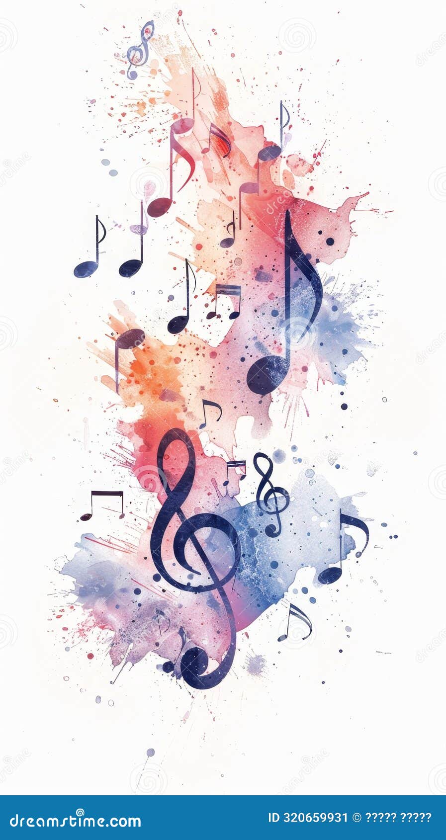 Minimalistic Musical Notes Design on White Background, Ideal for ...