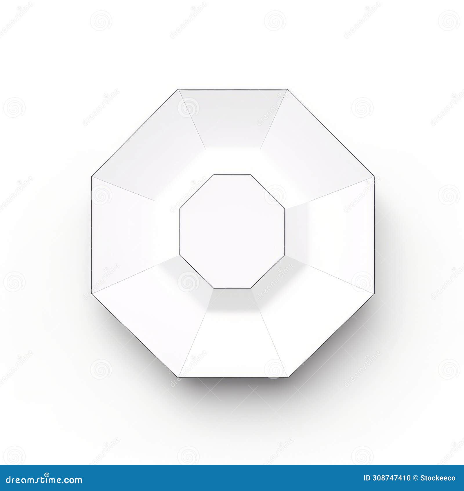 Minimalistic Octagonal Paper Plate with Curvilinear Hexadecagon Design ...