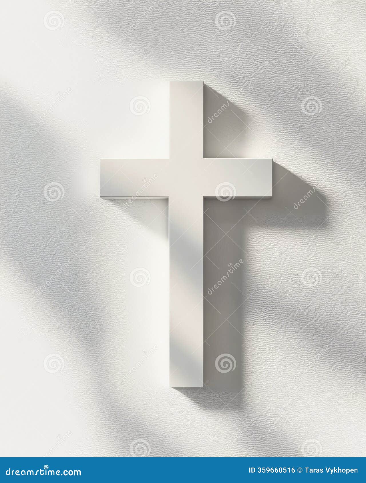 Minimalistic Outline of a Cross with Subtle Shadows in a Serene Setting ...