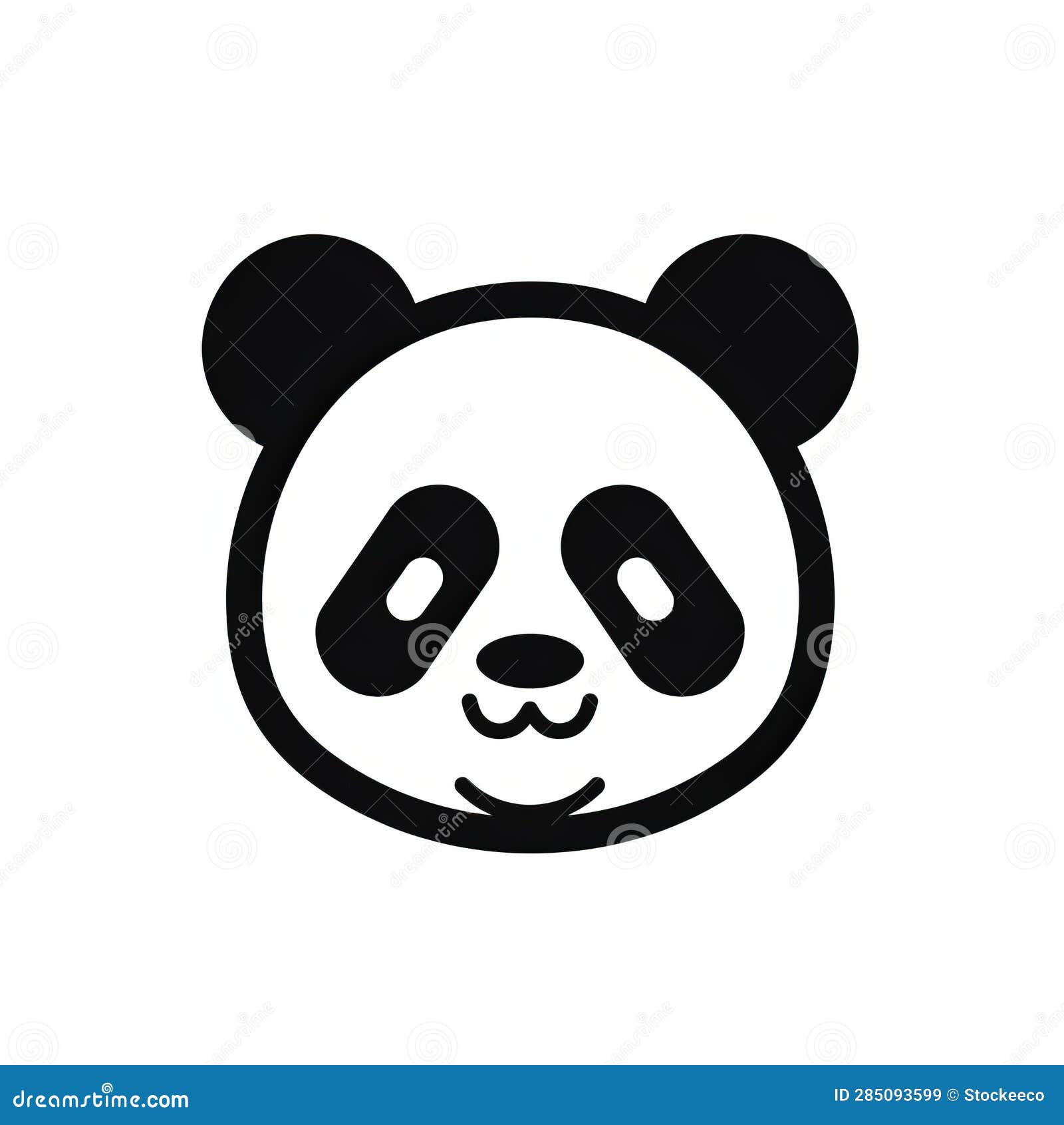 Minimalistic Panda Outline Icon - 2d Lineal Vector Design Stock ...