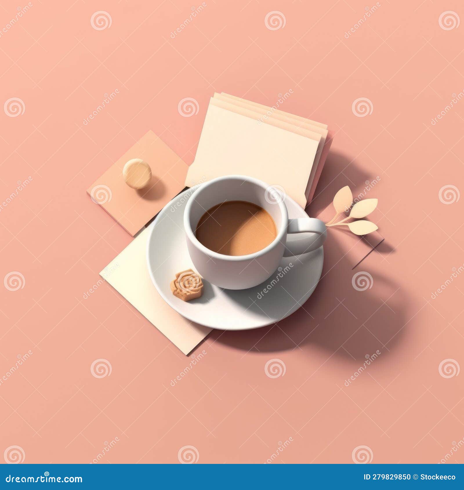 Minimalistic Papercut Illustration of Envelopes Stock Illustration ...