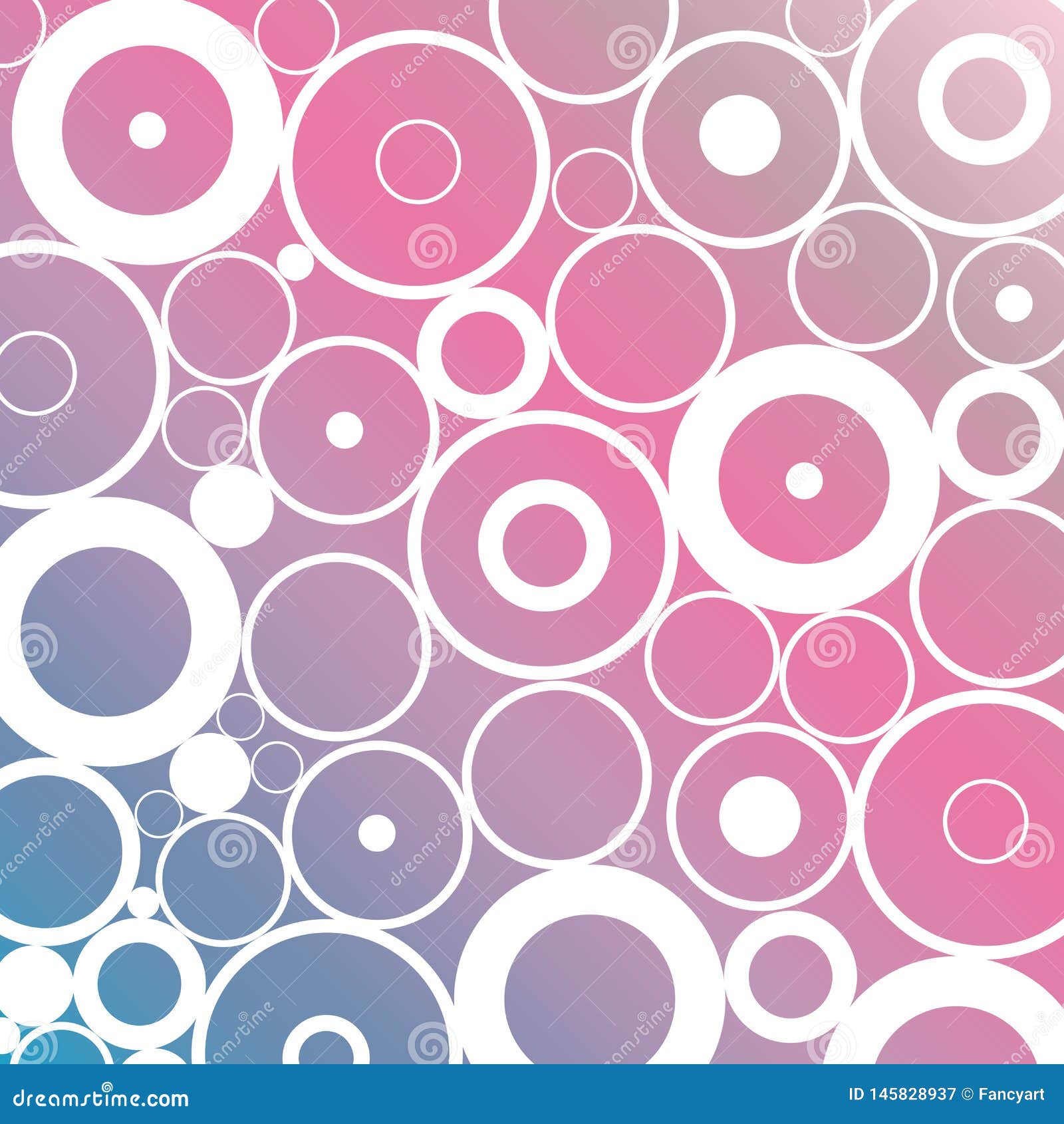 Minimalistic Pink Blue Gradient Circle Composition Stock Vector ...