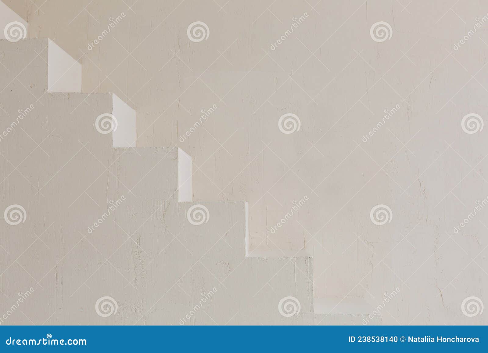 Minimalistic Plain Stairway. Light Color Indoor Architecture Element ...