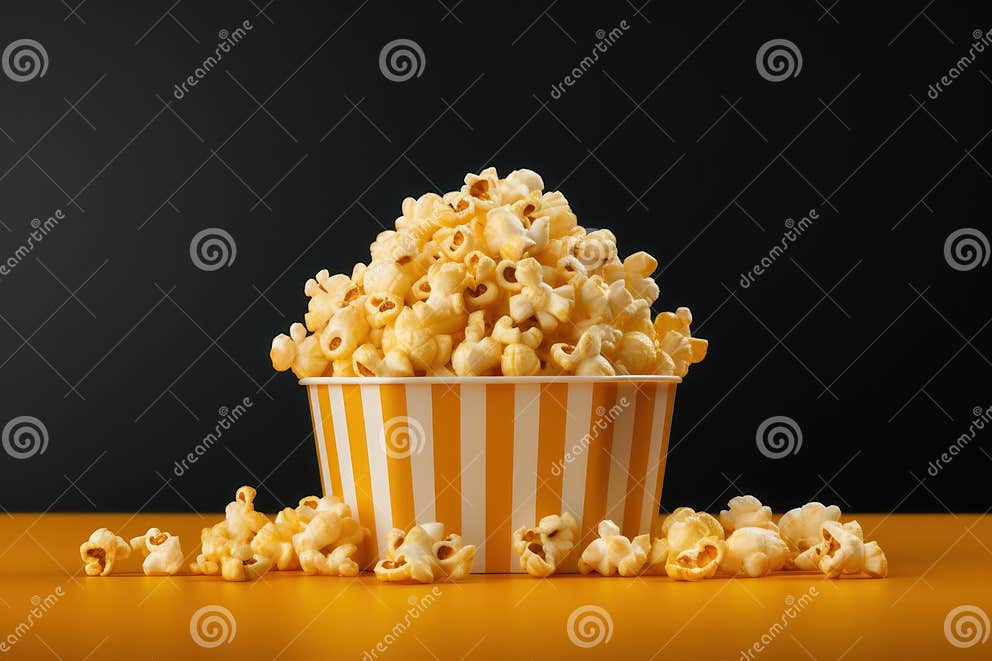 Minimalistic Popcorn. AI Generated Stock Illustration - Illustration of ...