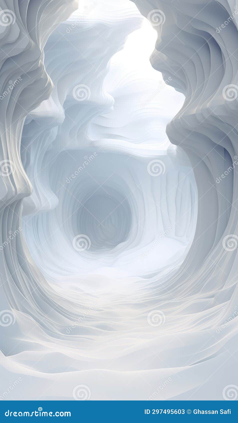 A Minimalistic Portrait Format Illustration of a Cave Stock ...