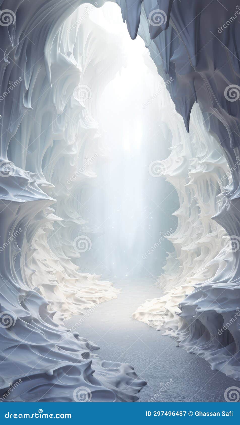 A Minimalistic Portrait Format Illustration of a Cave Stock ...