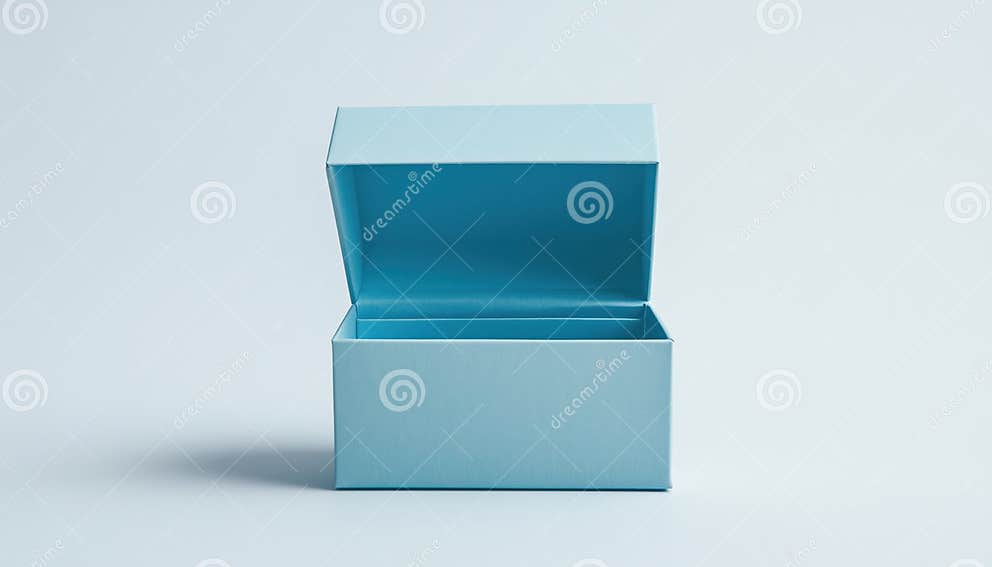 Minimalistic Presentation of an Unwrapped Gift Box on a White ...