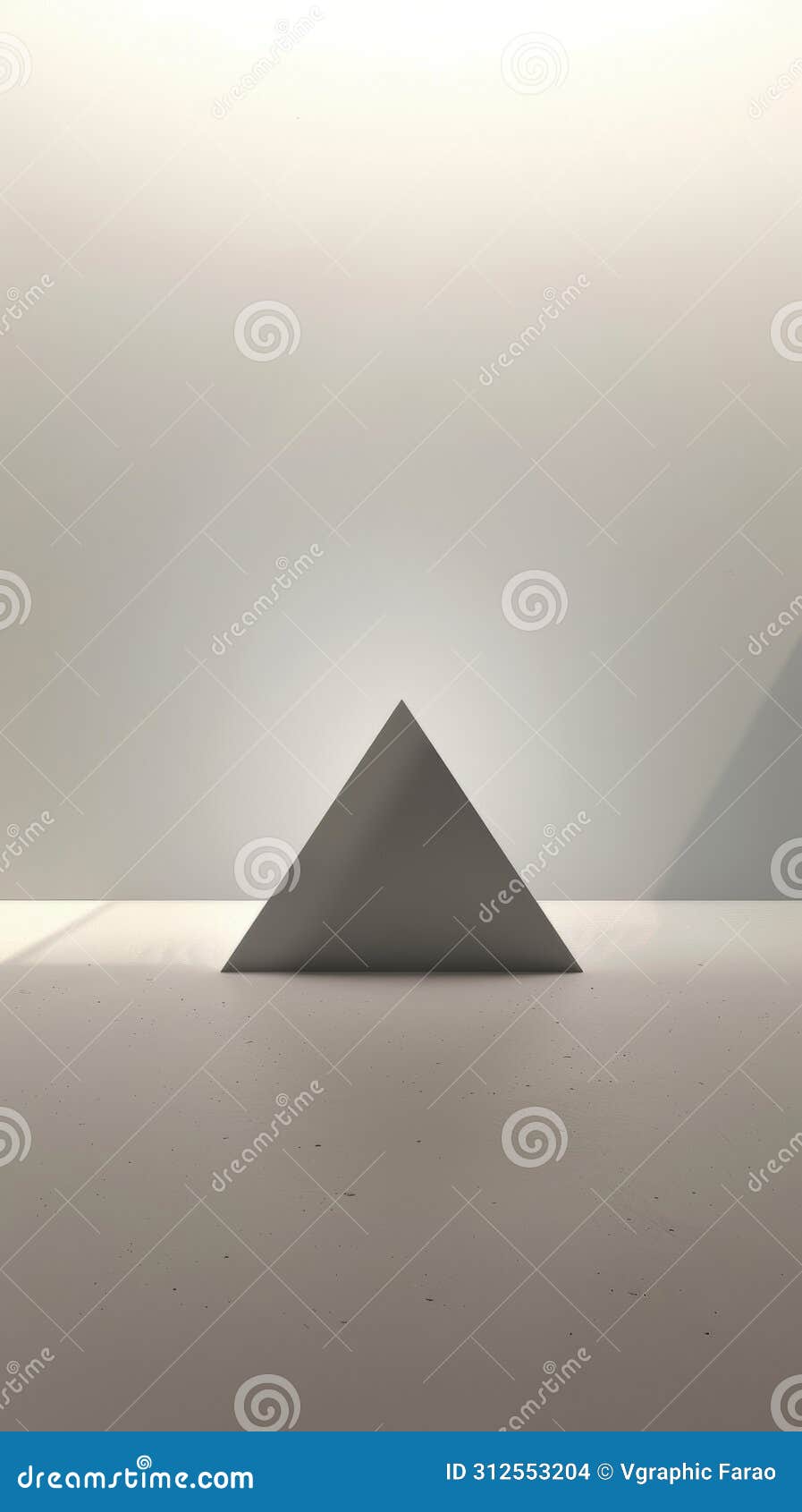 Minimalistic Pyramid on a Plain Surface Stock Illustration ...