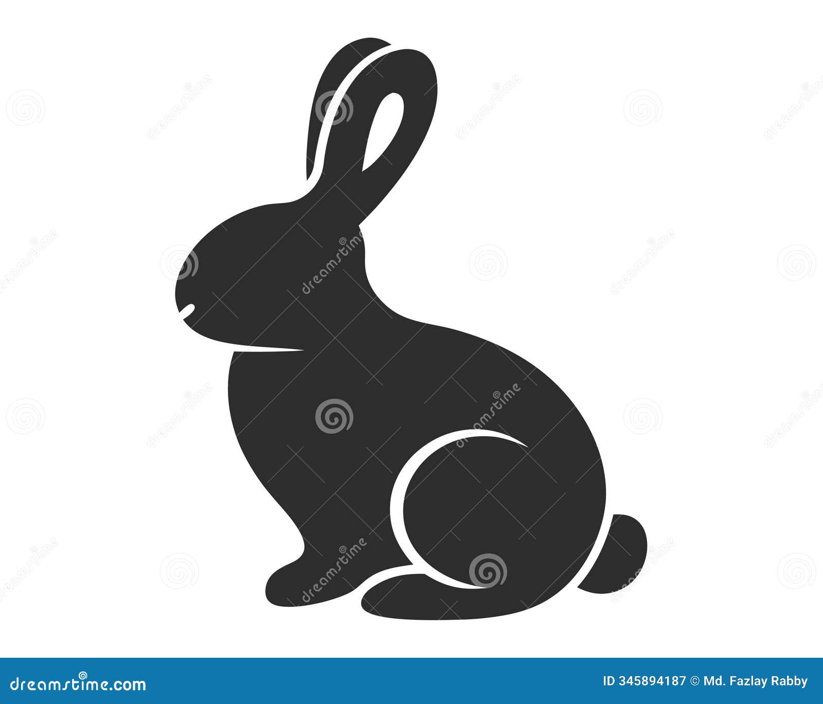 Minimalistic Rabbit Silhouette Vector Illustration for Creative Designs ...