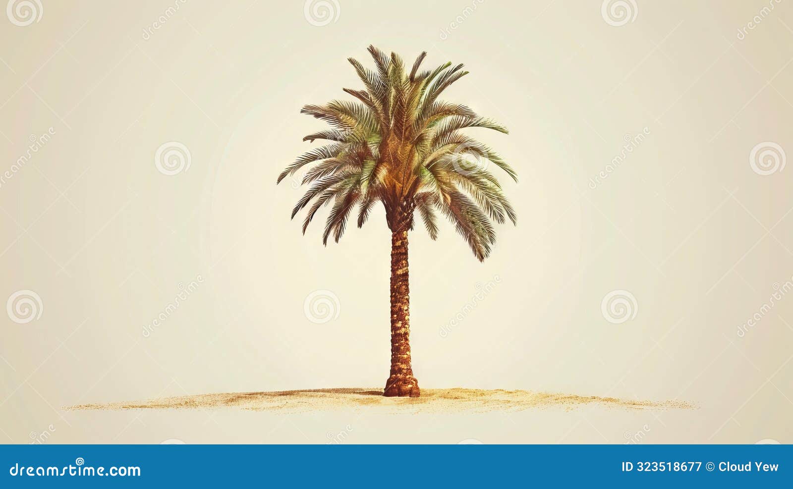 Minimalistic Representation of a Date Palm Tree, Symbolizing Blessings ...
