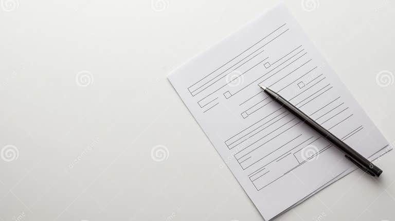 A Minimalistic Representation of an Empty Job Application Form on a ...