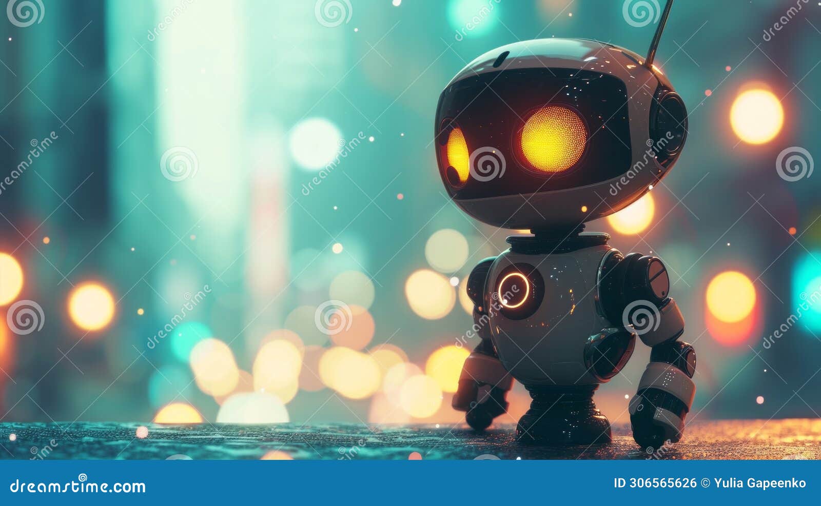 Minimalistic, Robot-themed Design with a Bright and Lively ...