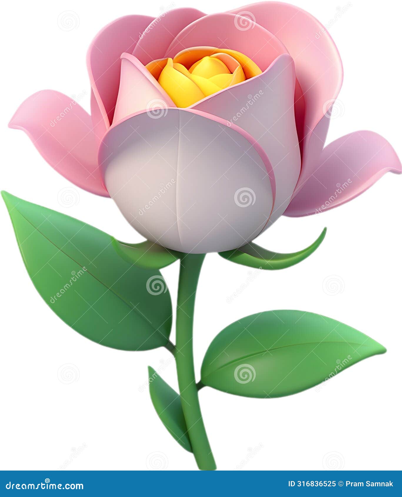 A Minimalistic Rosebud with Soft Petals Icon Stock Illustration ...
