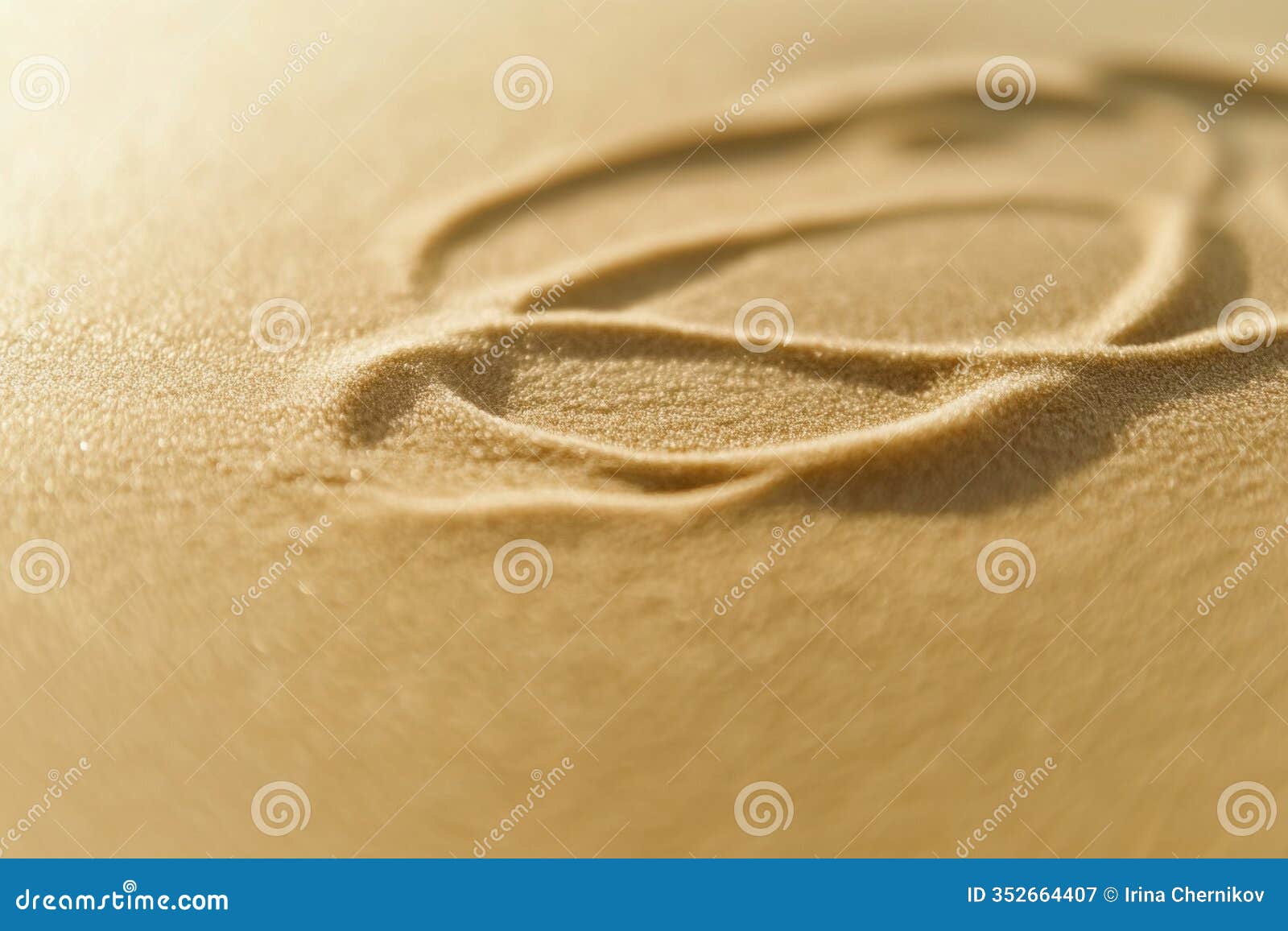 Minimalistic Sand Texture with Infinity Symbol Close-up for Abstract ...