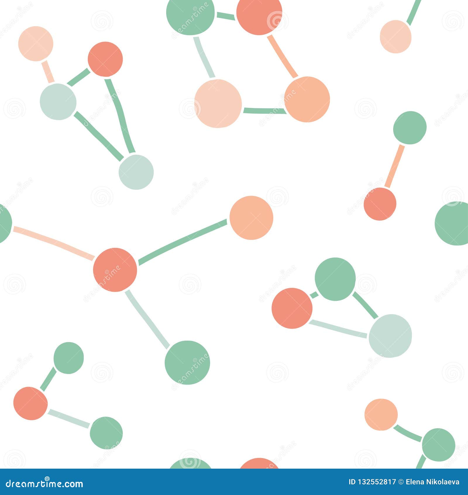 Minimalistic Seamless Geometric Molecule Pattern Stock Vector ...