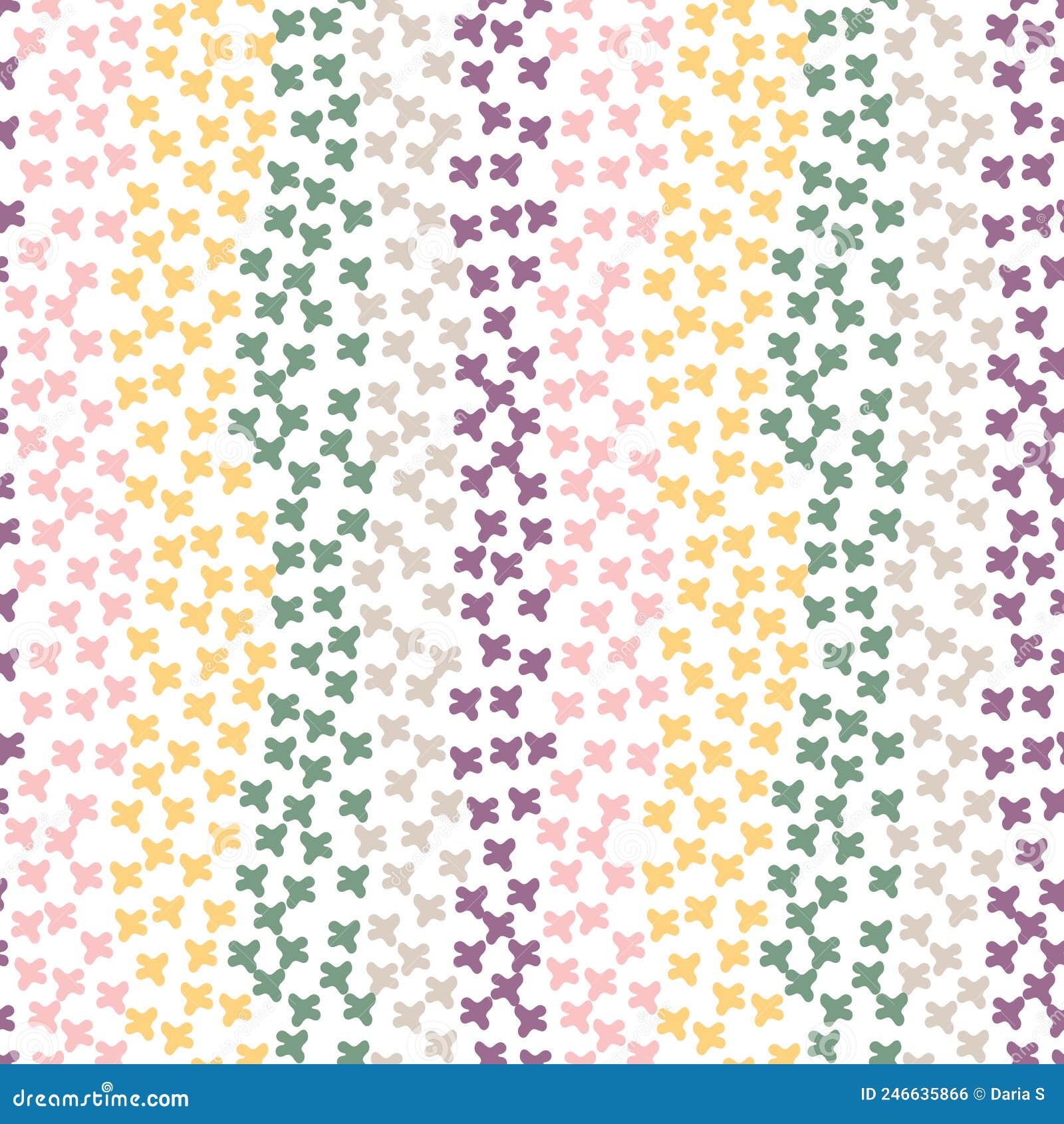 Minimalistic Seamless Pattern. Simple Organic Shape Stock Vector ...