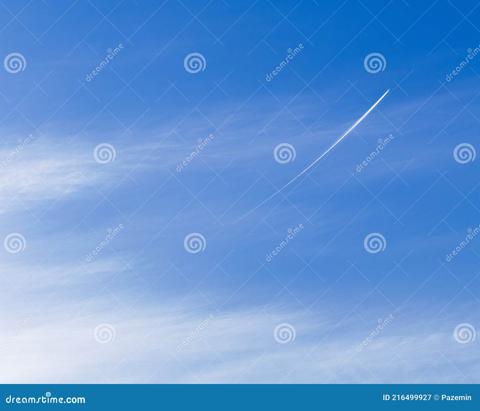 Minimalistic Shot of a Plane Flying Across the Sky. Background Stock ...