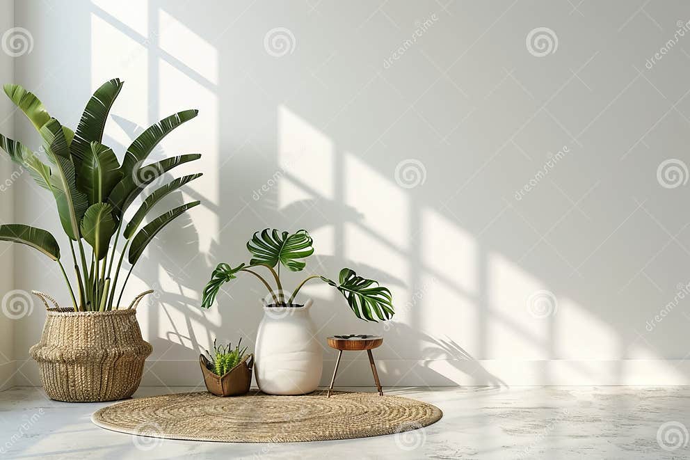 Minimalistic Simple Greenery Setup Stock Illustration - Illustration of ...