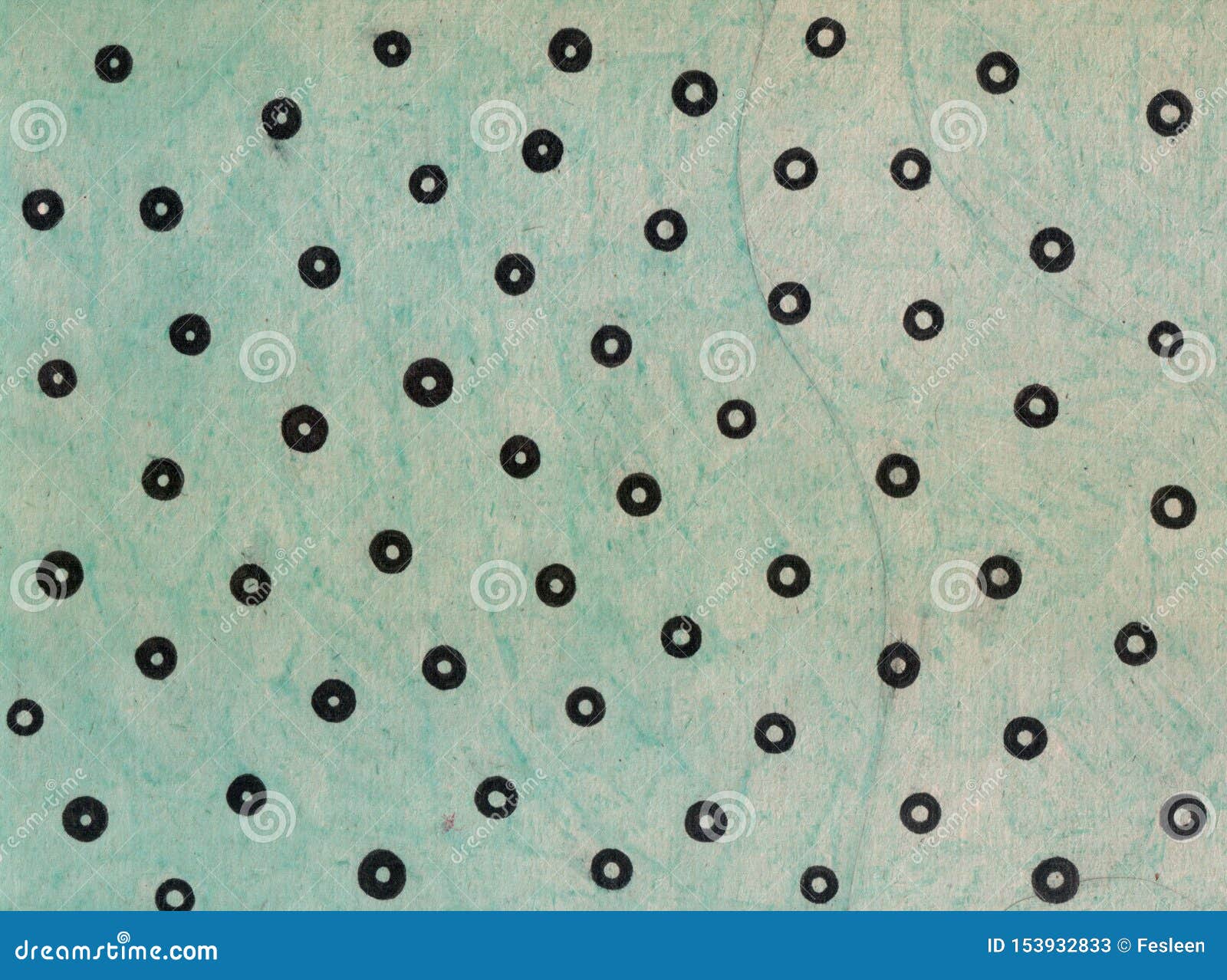 Minimalistic Sketch Pattern with Doodle Rings on the Blue Backdrop ...