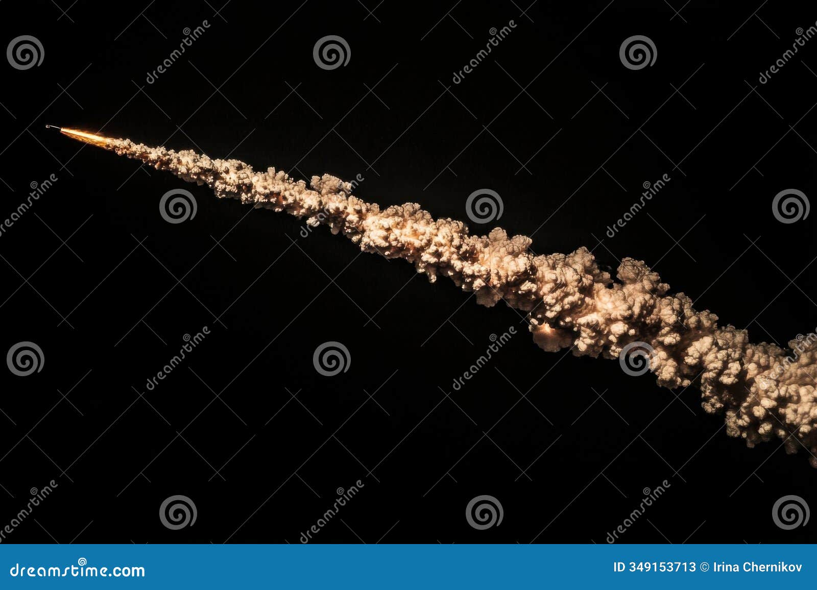 Minimalistic Space Shuttle Launch with Dramatic Smoke Trail in Night ...