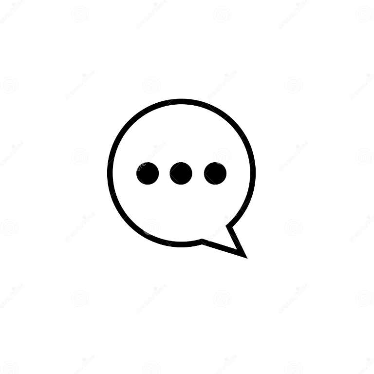 Minimalistic Speech Bubble Vector Line Icon Stock Illustration ...