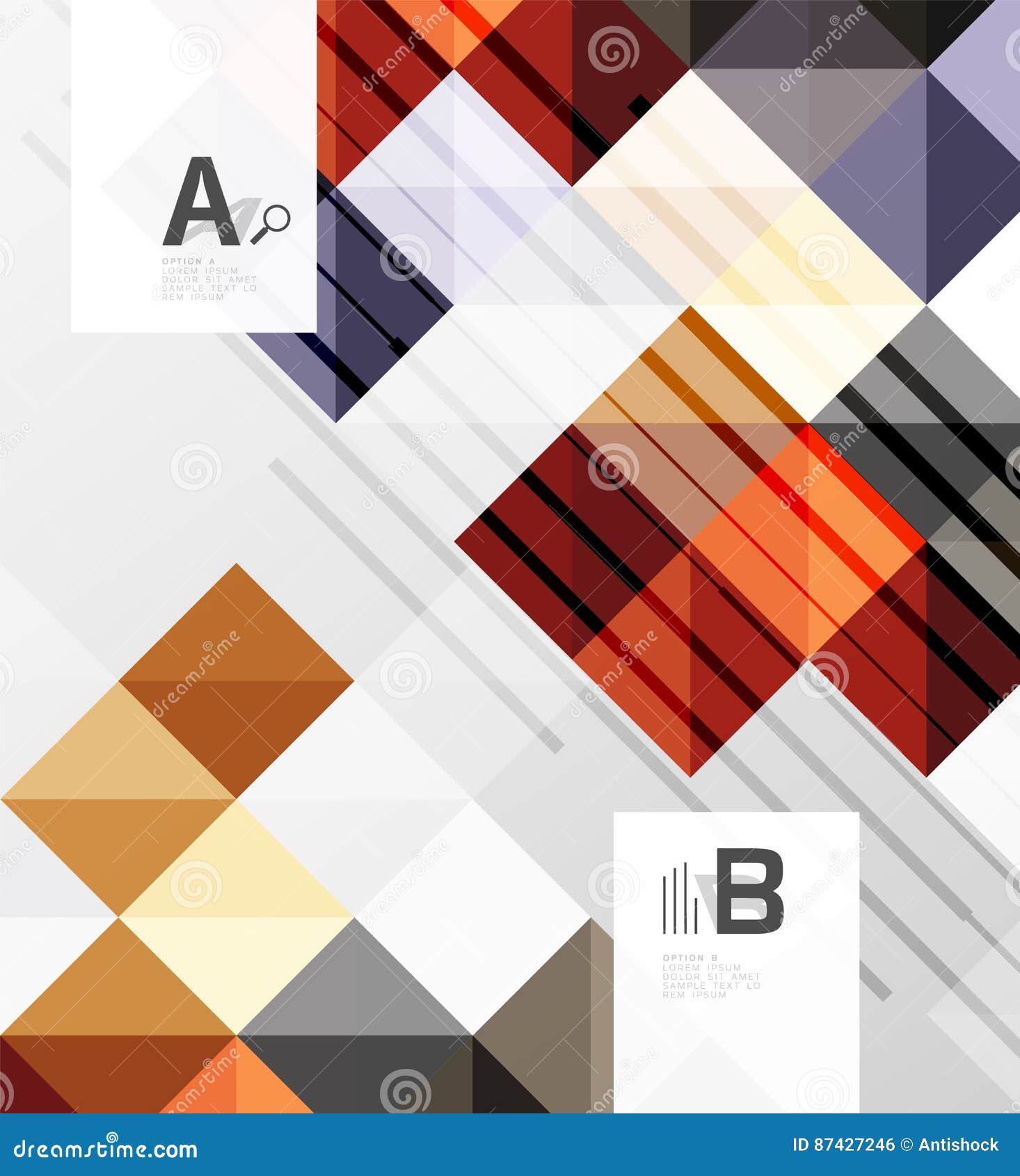 Minimalistic Square Shapes Abstract Background Stock Illustration ...