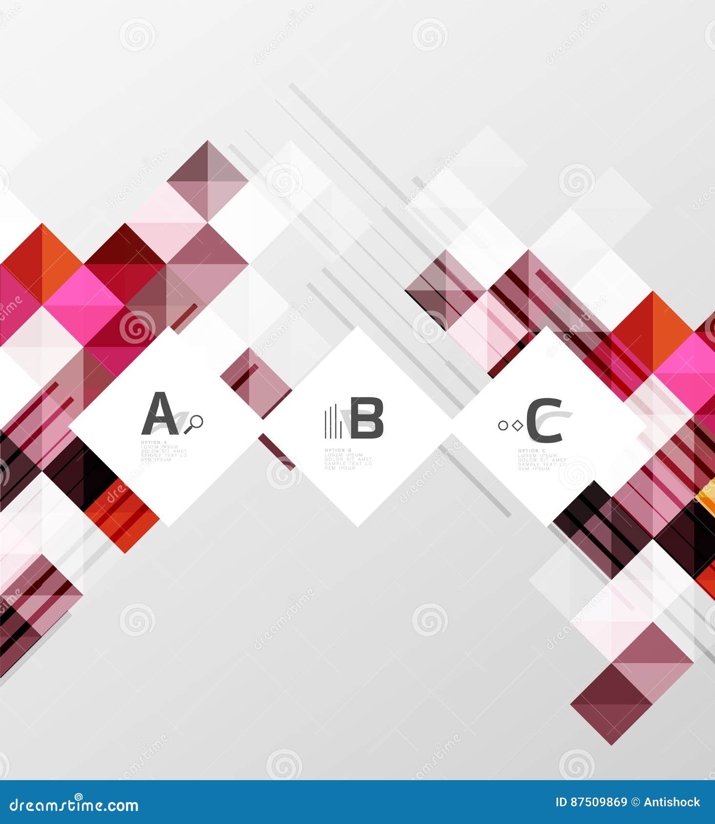 Minimalistic Square Shapes Abstract Background Stock Vector ...