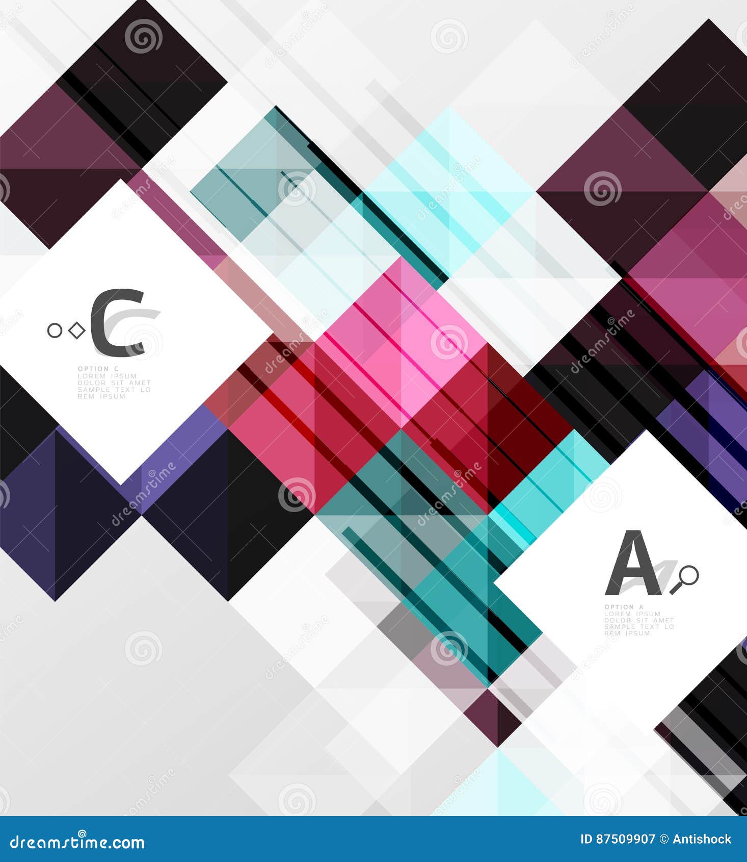 Minimalistic Square Shapes Abstract Background Stock Vector ...