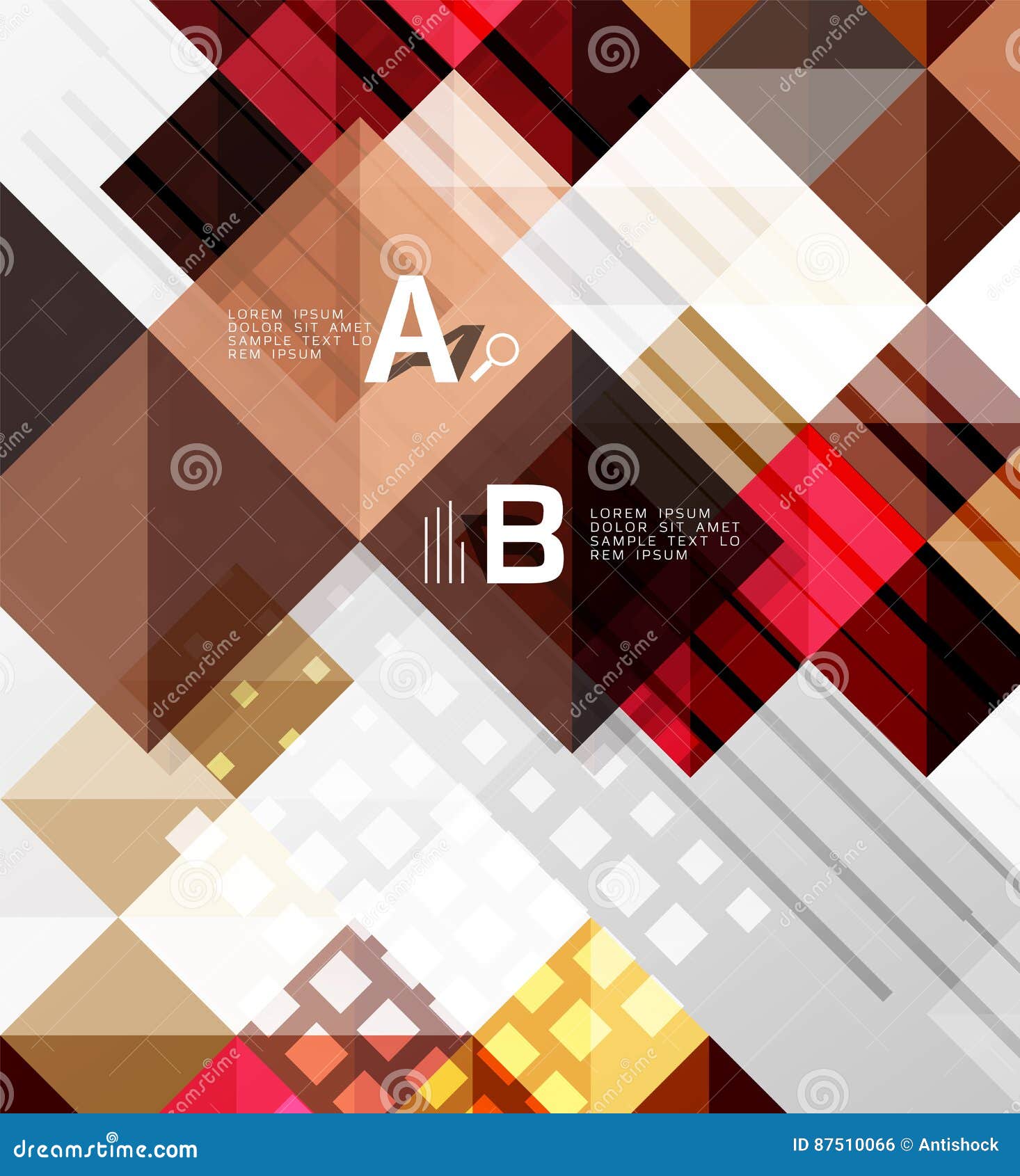 Minimalistic Square Shapes Abstract Background Stock Vector ...