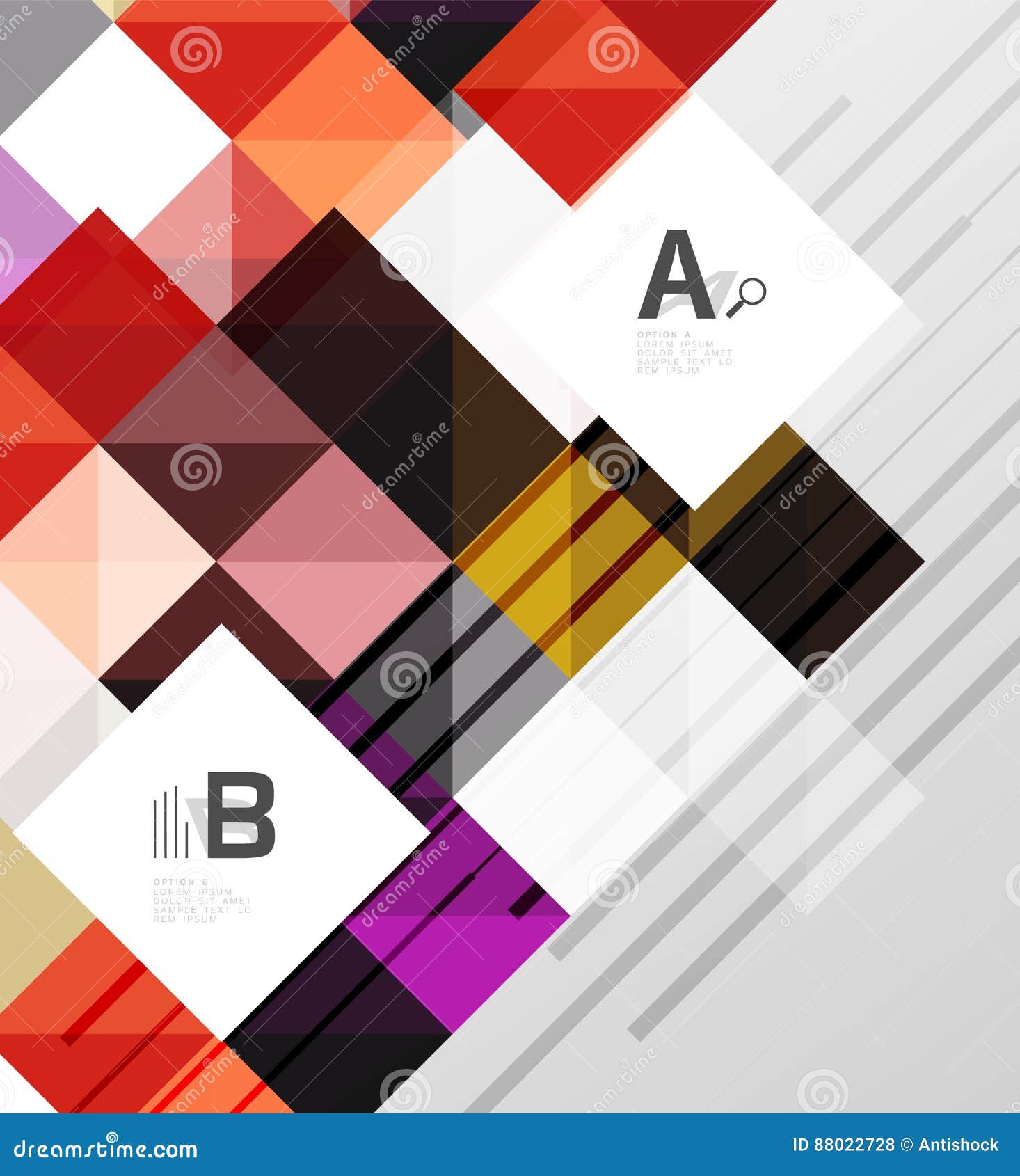 Minimalistic Square Shapes Abstract Background Stock Illustration ...