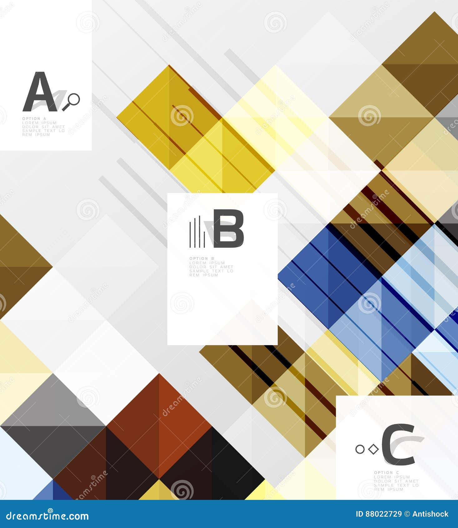 Minimalistic Square Shapes Abstract Background Stock Illustration ...