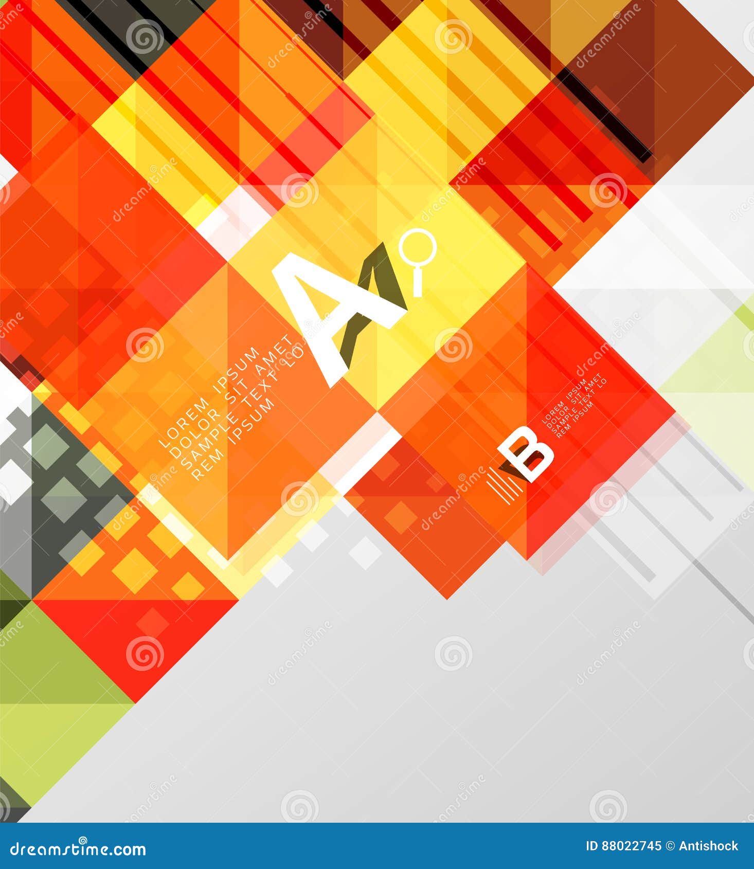 Minimalistic Square Shapes Abstract Background Stock Illustration ...