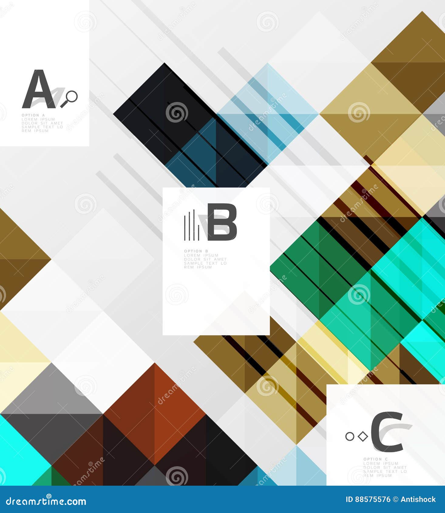 Minimalistic Square Shapes Abstract Background Stock Illustration ...