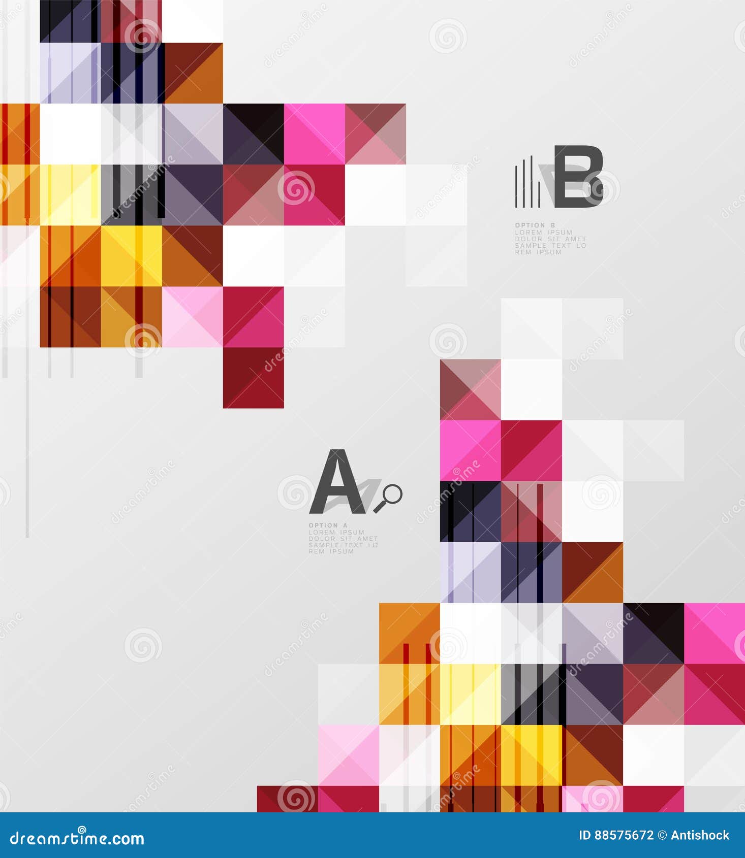 Minimalistic Square Shapes Abstract Background Stock Illustration ...