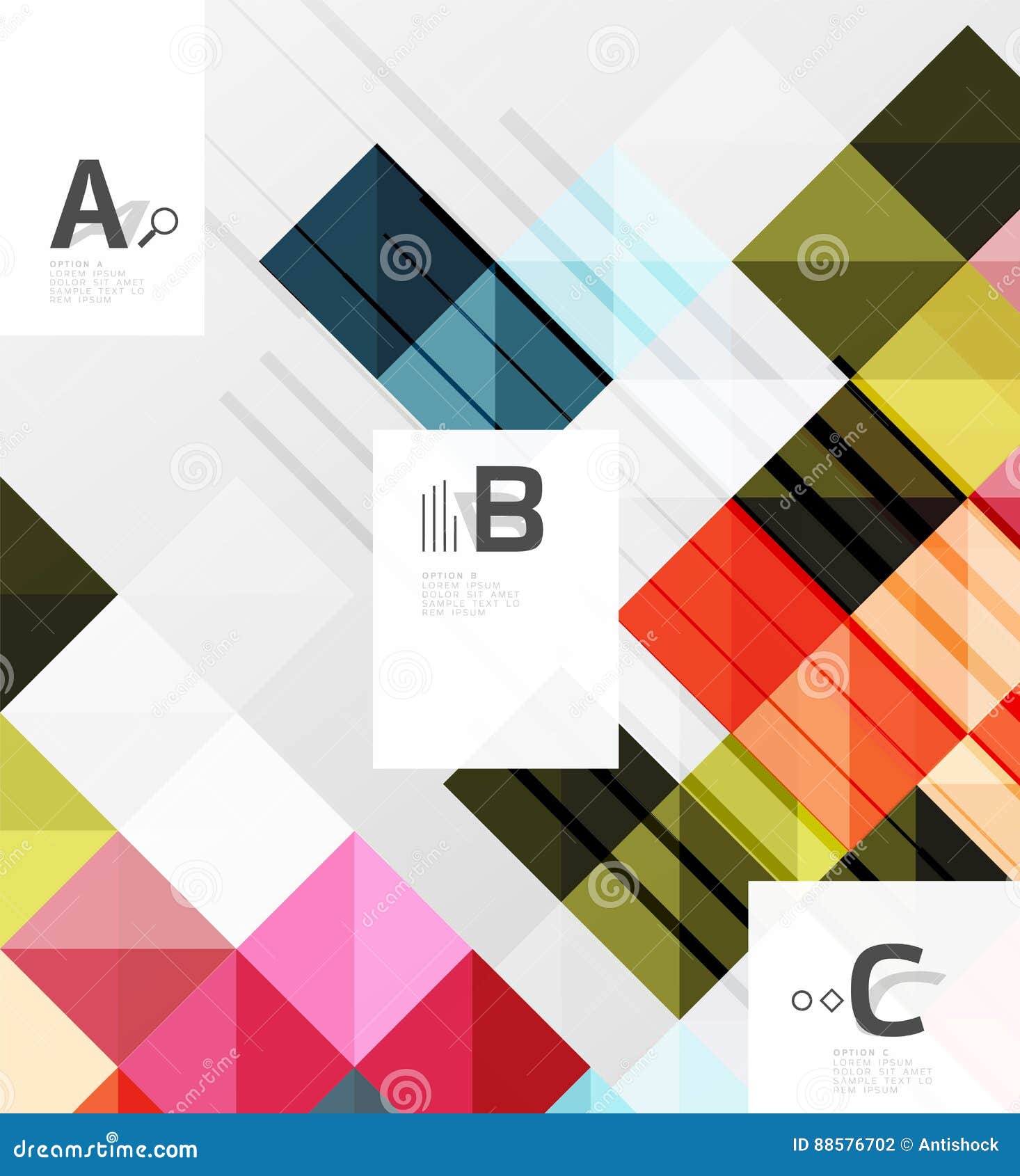 Minimalistic Square Shapes Abstract Background Stock Illustration ...