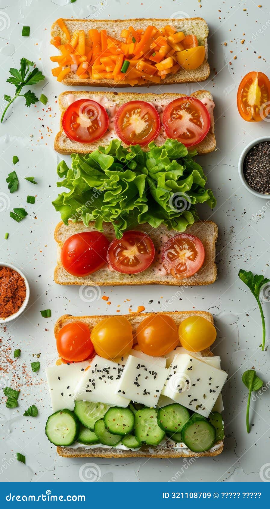 Minimalistic Step by Step Sandwich Making Photoreportage on Bright ...