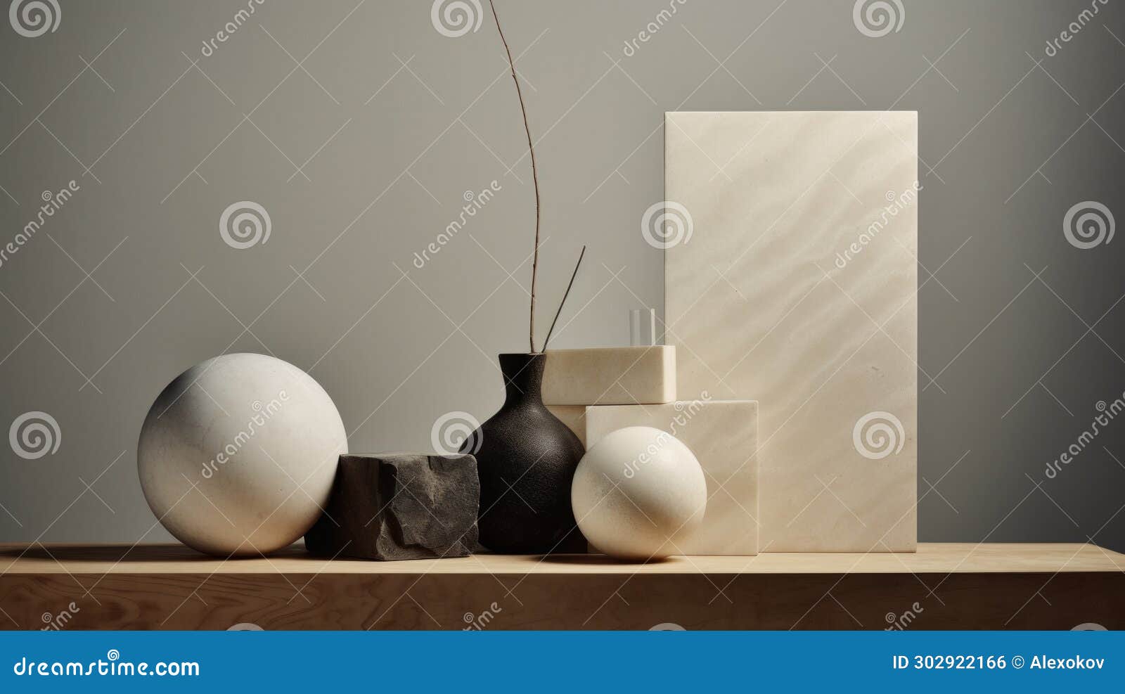 Minimalistic Still Life of Materials and Textures AI Generated Stock ...