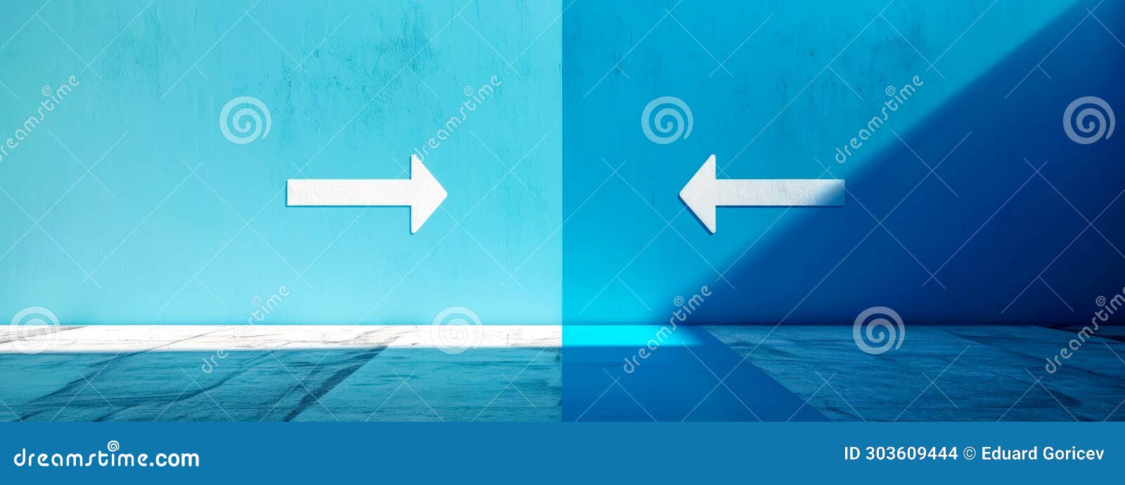 Minimalistic and Striking Visual Metaphor with Two Opposing White ...