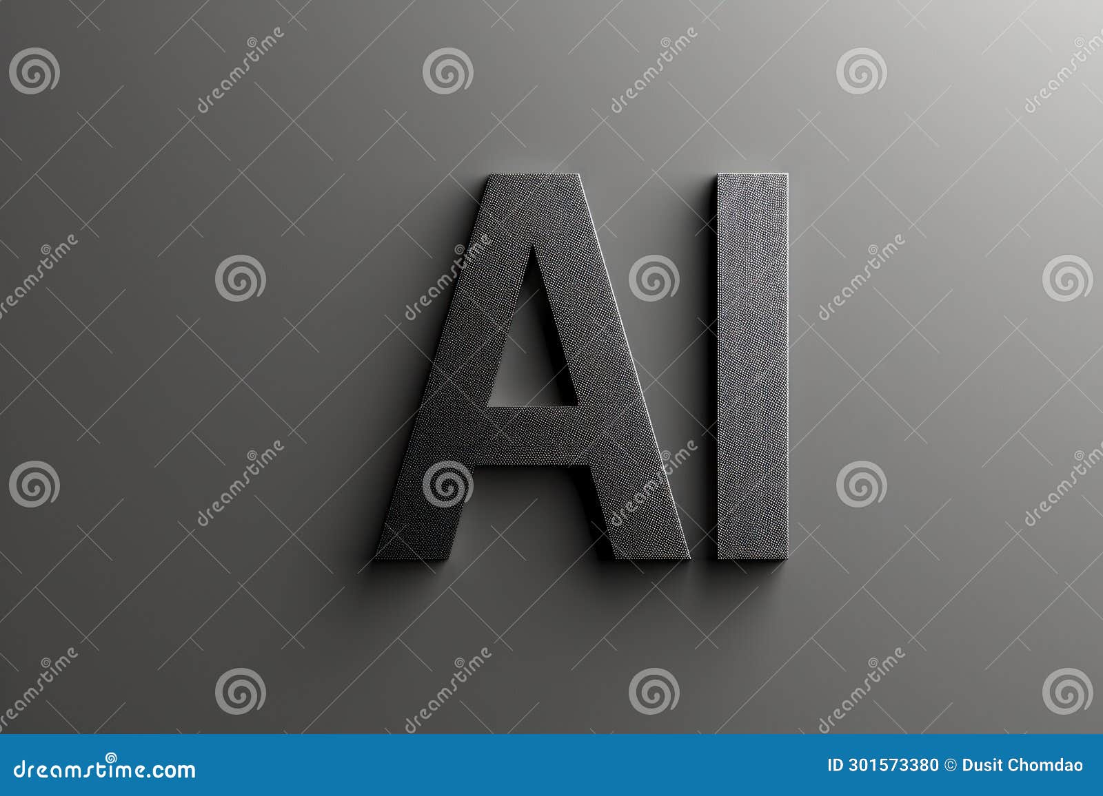 Minimalistic Style AI Letters Sign. Generative AI Stock Illustration ...