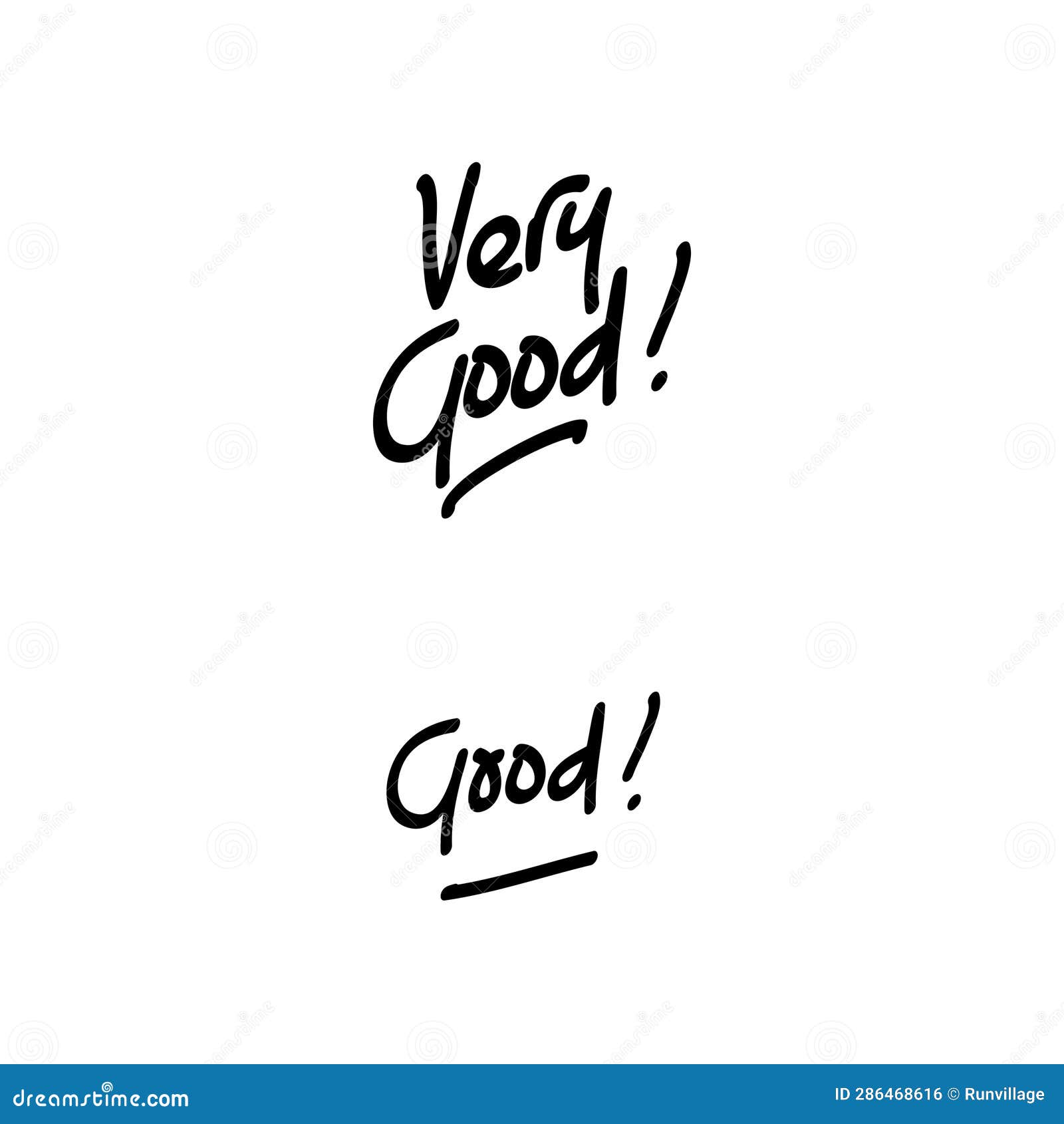 Minimalistic Style Flat Simple Text Very Good Sign Stock Vector ...