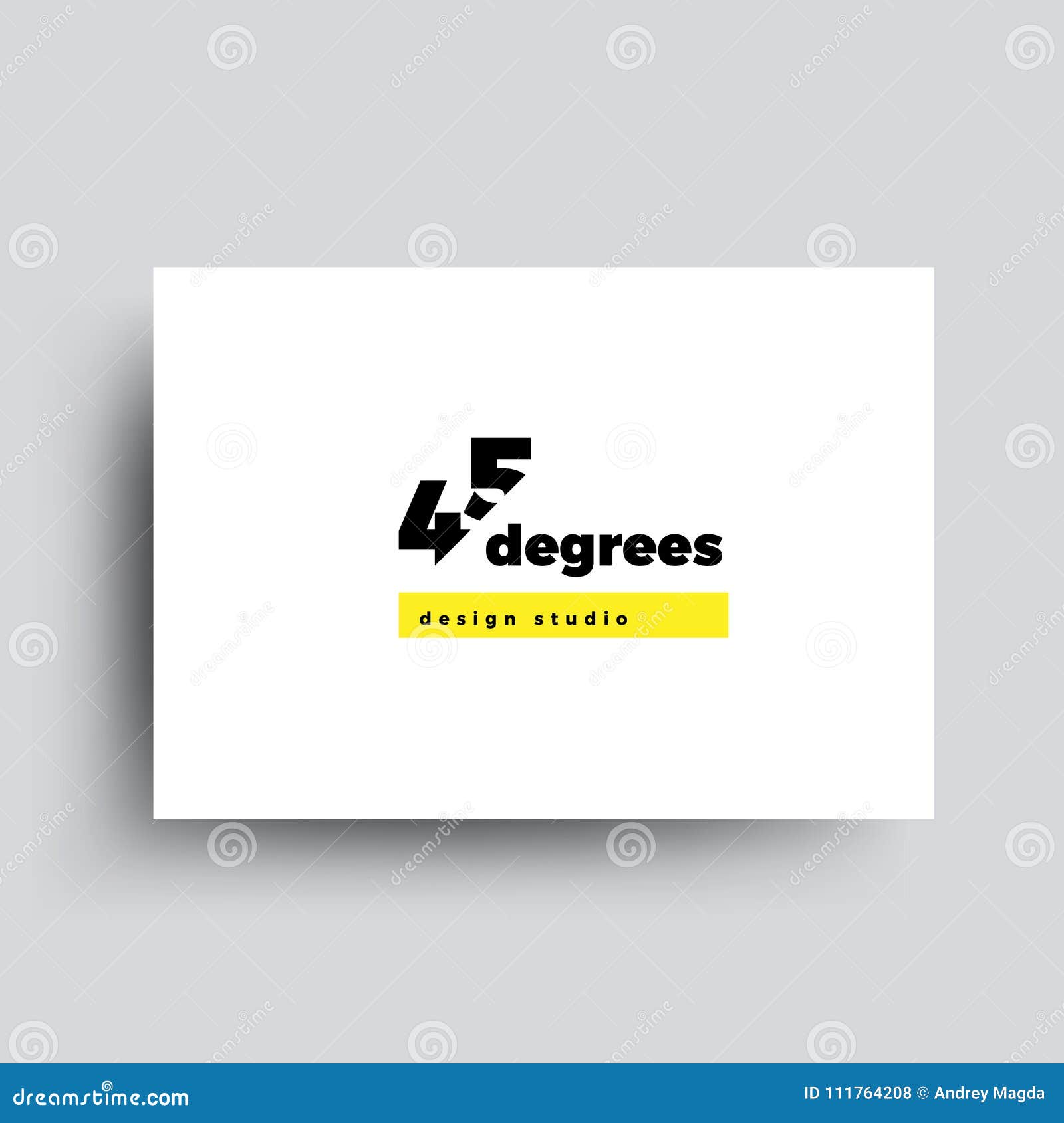 Minimalistic and Stylish Text Logo. 45 Degrees Logotype Stock Vector ...