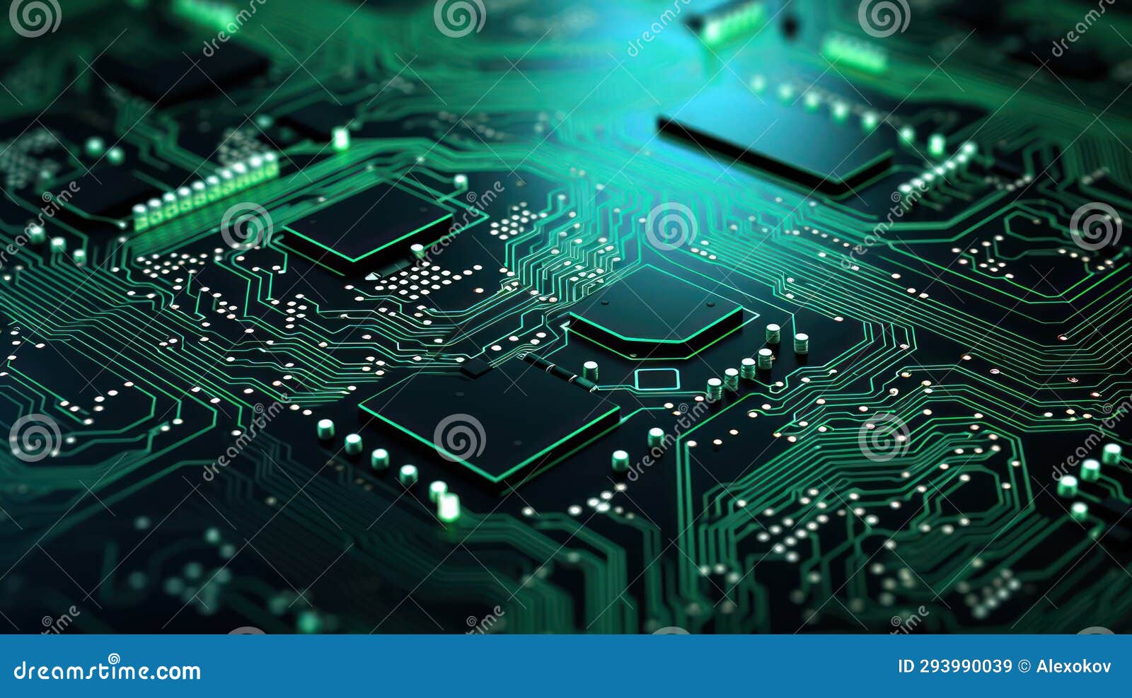 Minimalistic Superb Clean Circuit Board or Mainboard Image AI Generated ...