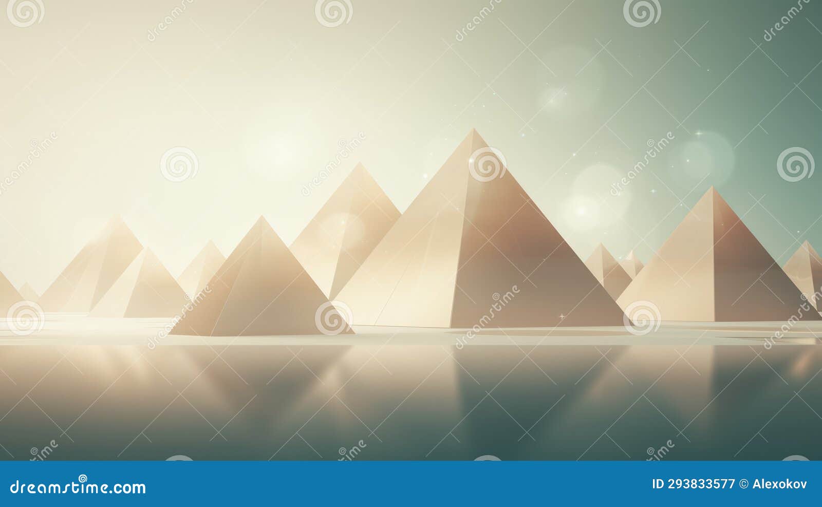 Minimalistic Superb Clean Image of Abstract Pyramids AI Generated Stock ...