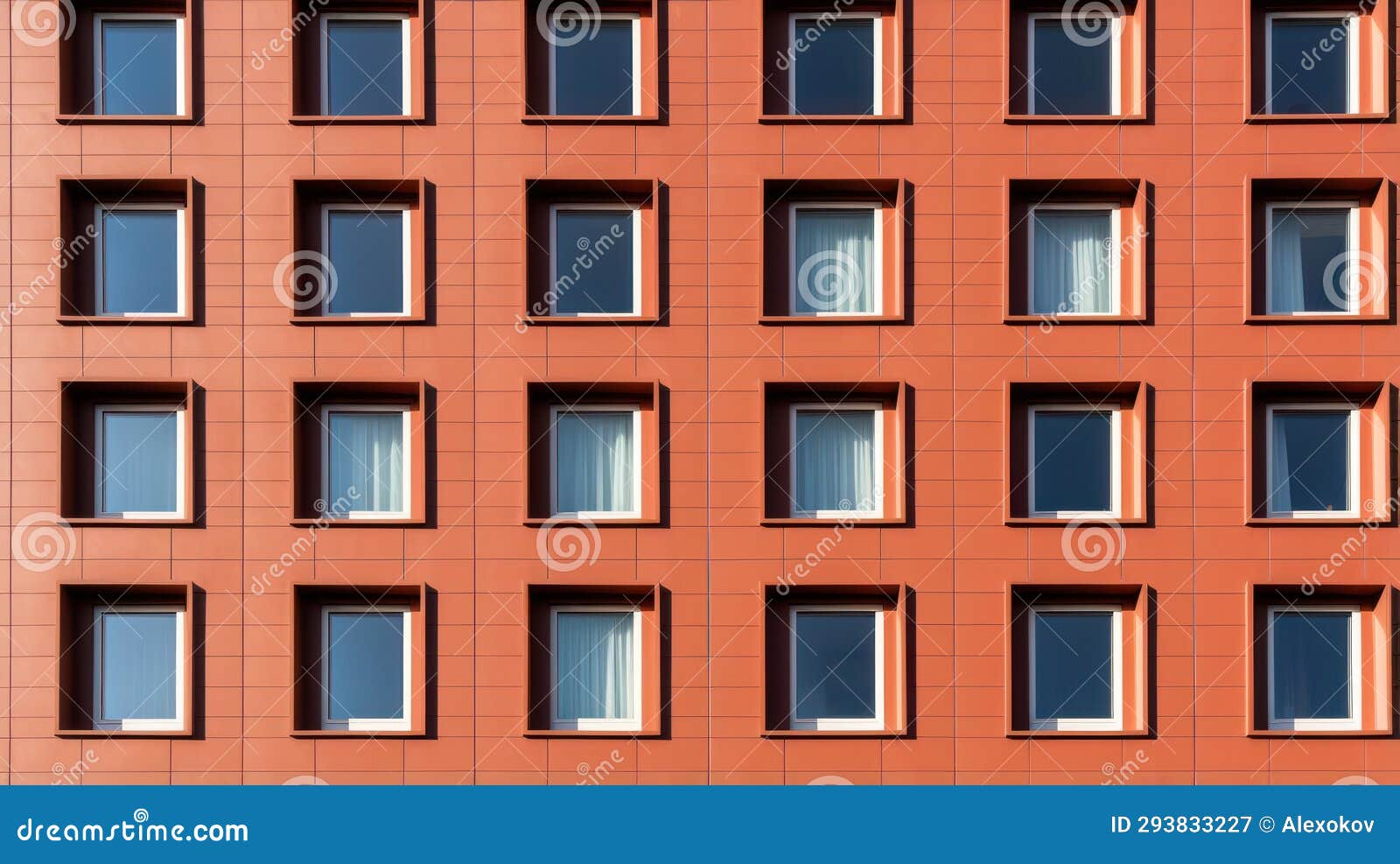 Minimalistic Superb Clean Image of a Building with Cubic Windows AI ...