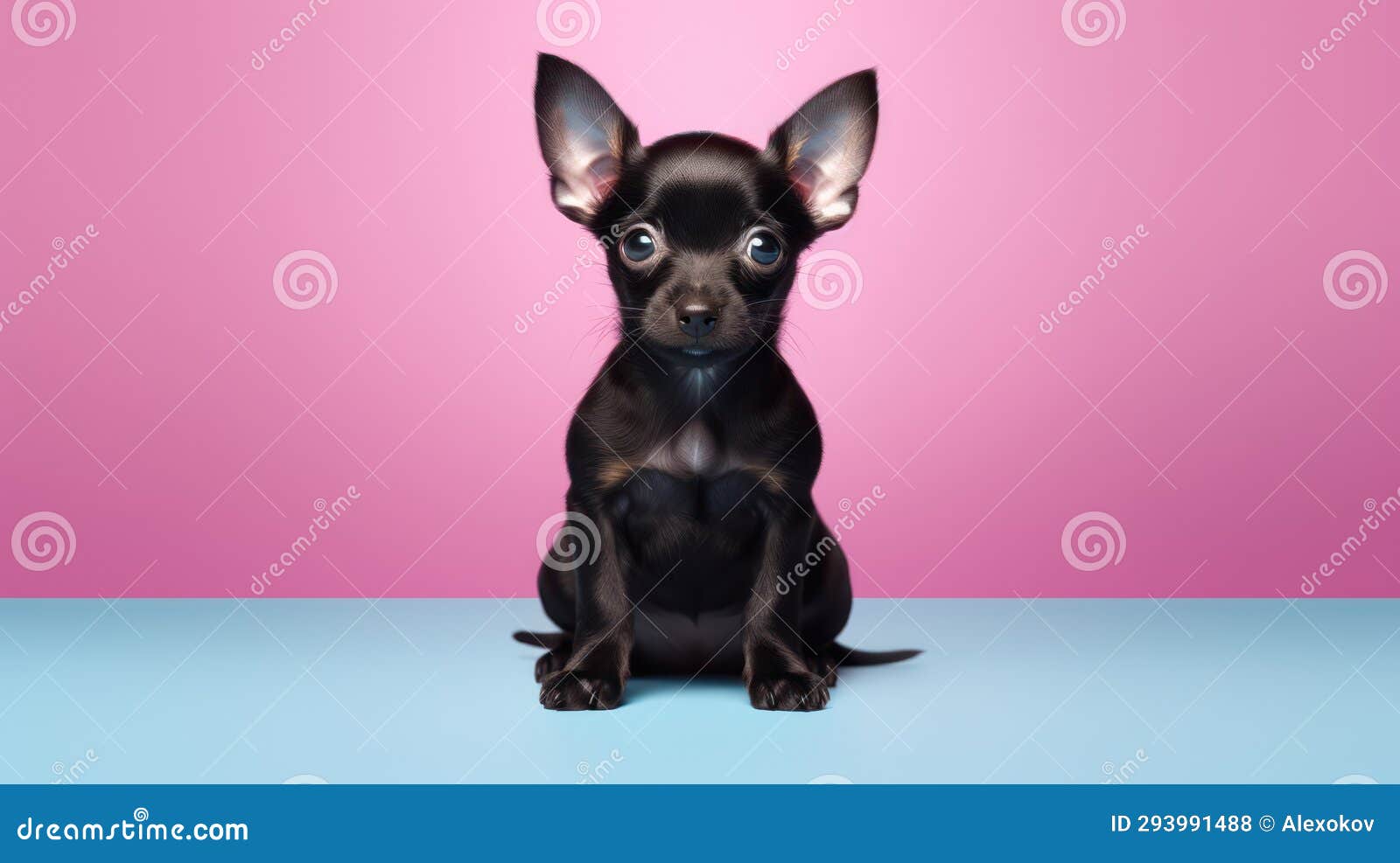Minimalistic Superb Clean Image of a Cute Small Black Dog AI Generated ...